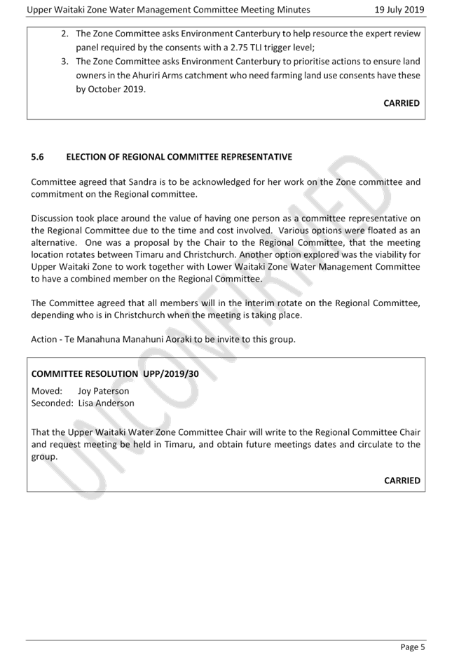 Agenda of Upper Waitaki Zone Water Management Committee Meeting - 16 ...